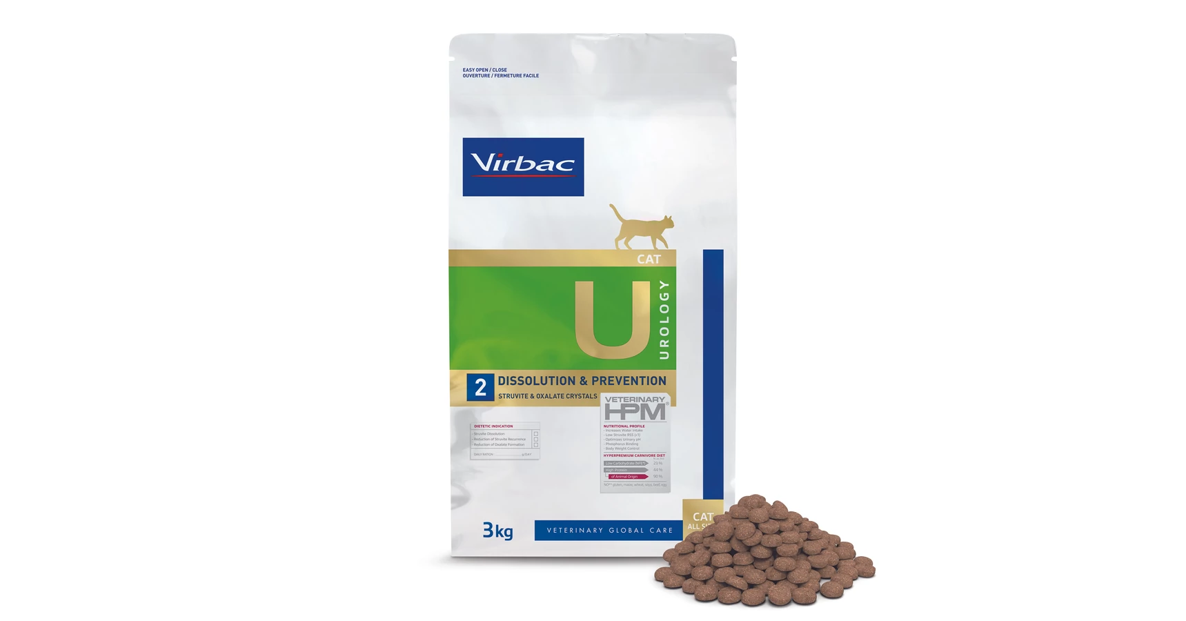 Virbac HPM Cat Urology Dissolution & Prevention 3 kg - VIRBAC- HPM